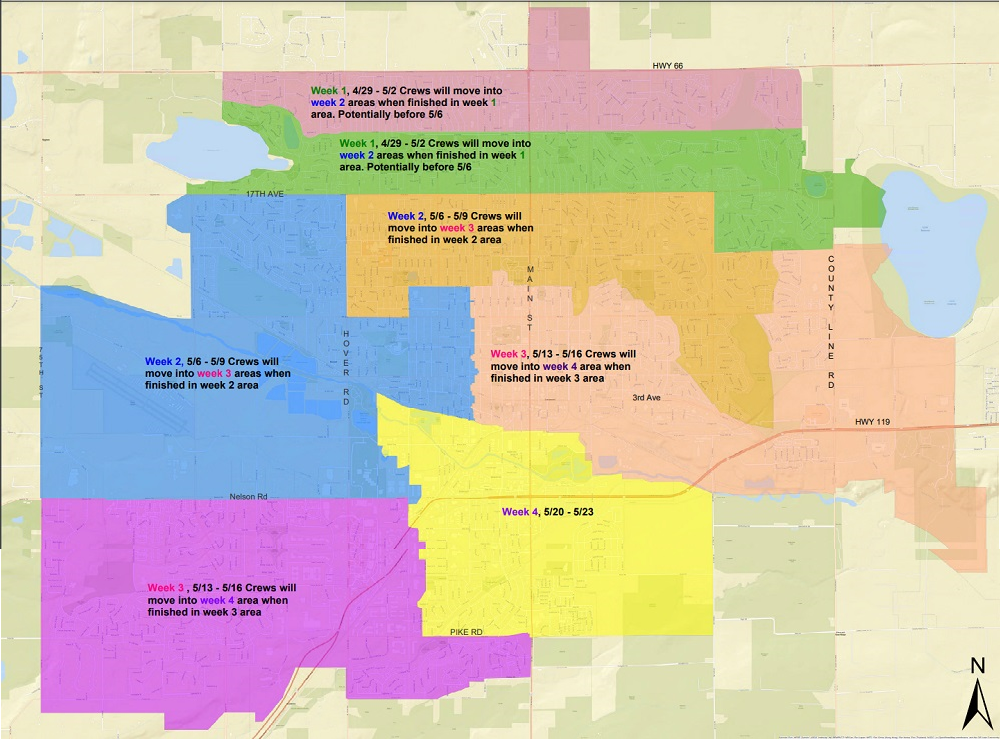 Water Line Flushing Status Map - City of Longmont